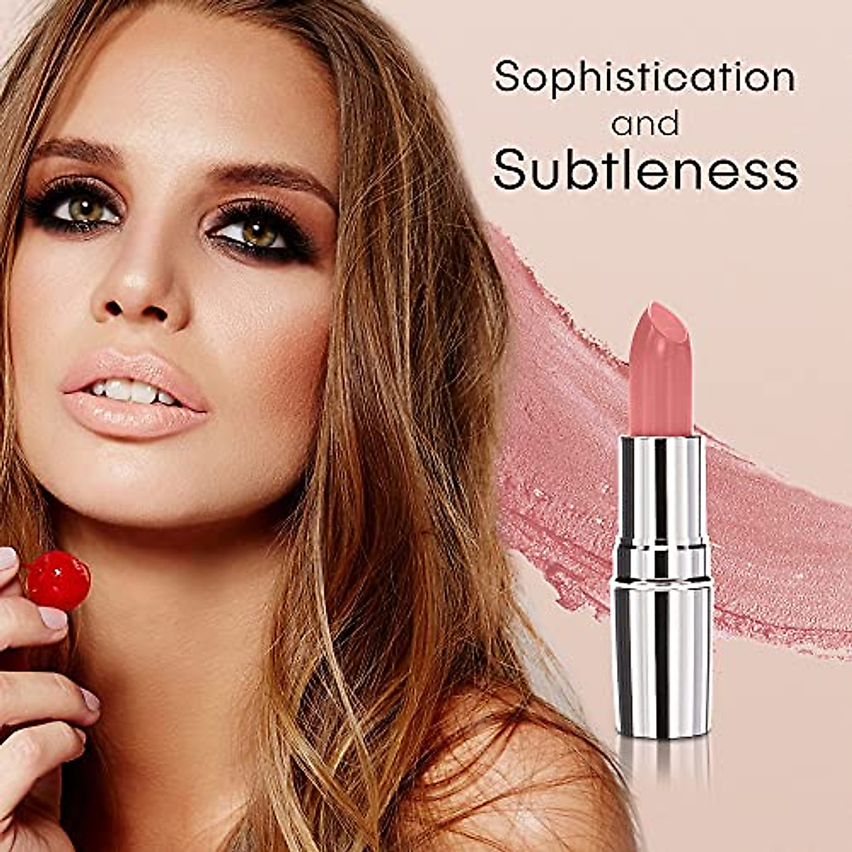 Nude Envie - Lipstick - Creamy & Long-Lasting Finish - Velvety Texture & Easy Application - Luxury Hydration - With Shea Butter, Vitamin E & Jojoba Oil - Vegan, Paraben-Free & Cruelty-Free - Mesmerize