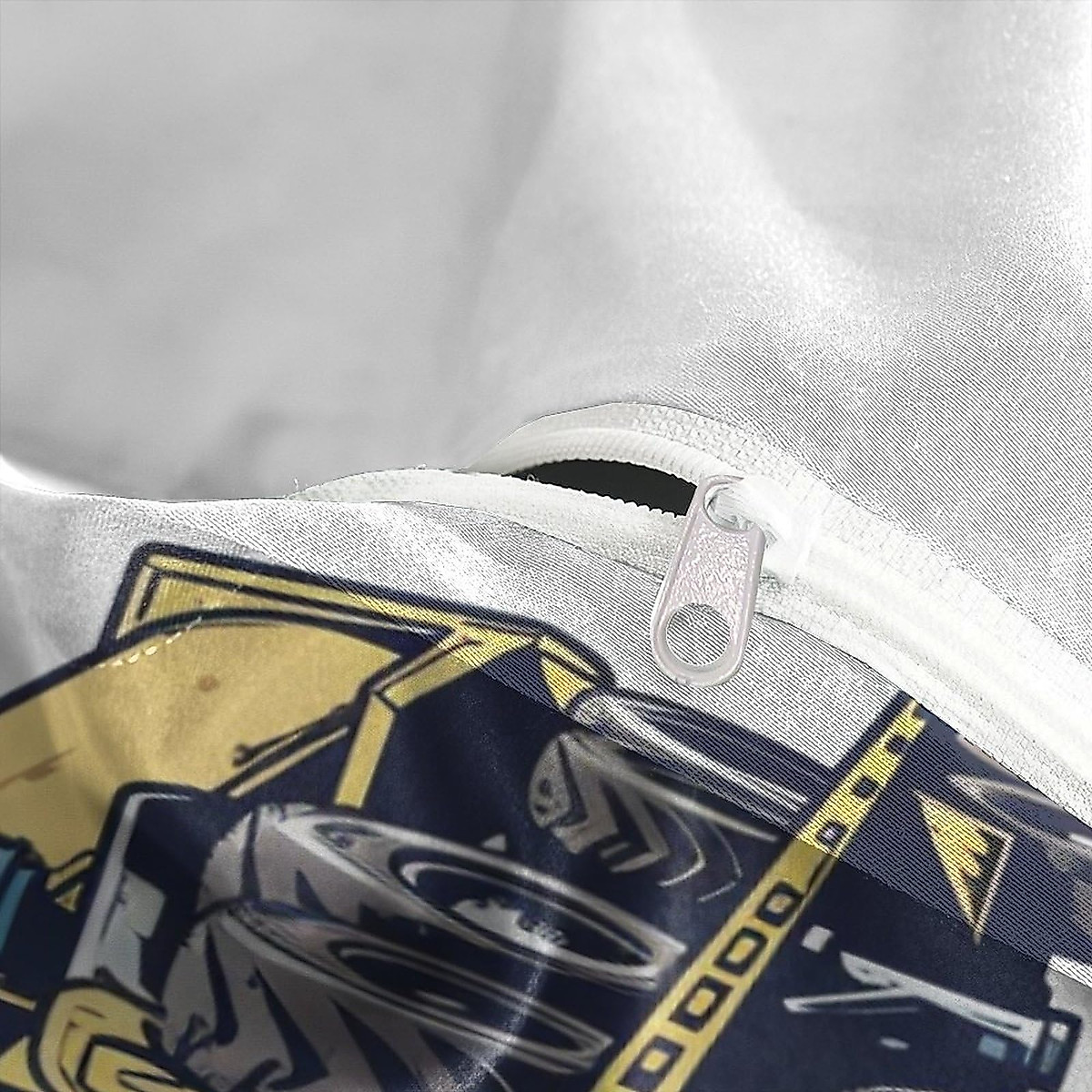 Semi Truck Duvet Cover Quilt Cover Comforter Covers for Boys Girls 3D Printed Heavy Equipmet Hauling Soft Microfiber Bedding Set with Zipper Closure with Pillow Cases 3 Pieces Twin（173x218cm）