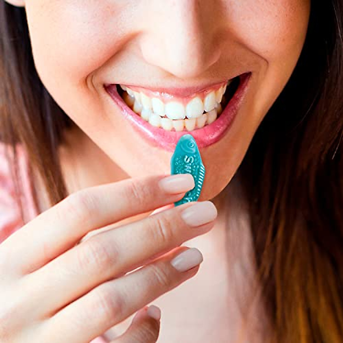 SWEDISH FISH Blue Raspberry Lemonade Soft & Chewy Candy, Bulk Candy, 12-8.04 oz Bags