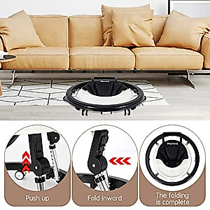 Wismind Baby Walker Foldable with 9 Adjustable Heights, Baby Walkers and Activity Center for Boys Girls Babies 6-12 Months, Baby Walker and Bouncer Combo with Wheels Portable Anti-Rollover