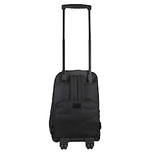 Double Handle Rolling Backpack with Mesh / Multi-Pockets (Black)
