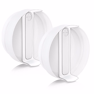 2 Pcs Replacement Tumbler Lid for Stanley 40 oz Cup, Dustproof Spill Proof Splash Resistant Tumbler Covers for Stanley and More Coffee Mugs (White)