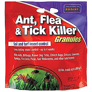 Bonide Ant, Flea & Tick Killer Granules, 10 lbs. Ready-to-Use Pellets for Long Lasting Bug Control in Lawn and Garden