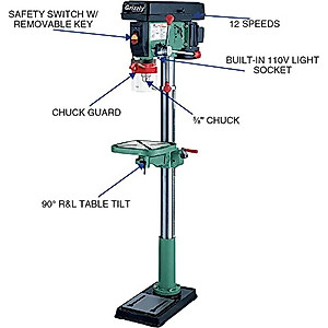 Grizzly Industrial G7944-14" Heavy-Duty Floor Drill Press