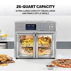 Kalorik® MAXX® Digital Air Fryer Oven, 26 Quart, 10-in-1 Countertop Toaster Oven & Air Fryer Combo-21 Presets up to 500 degrees, Includes 9 Accessories & Cookbook