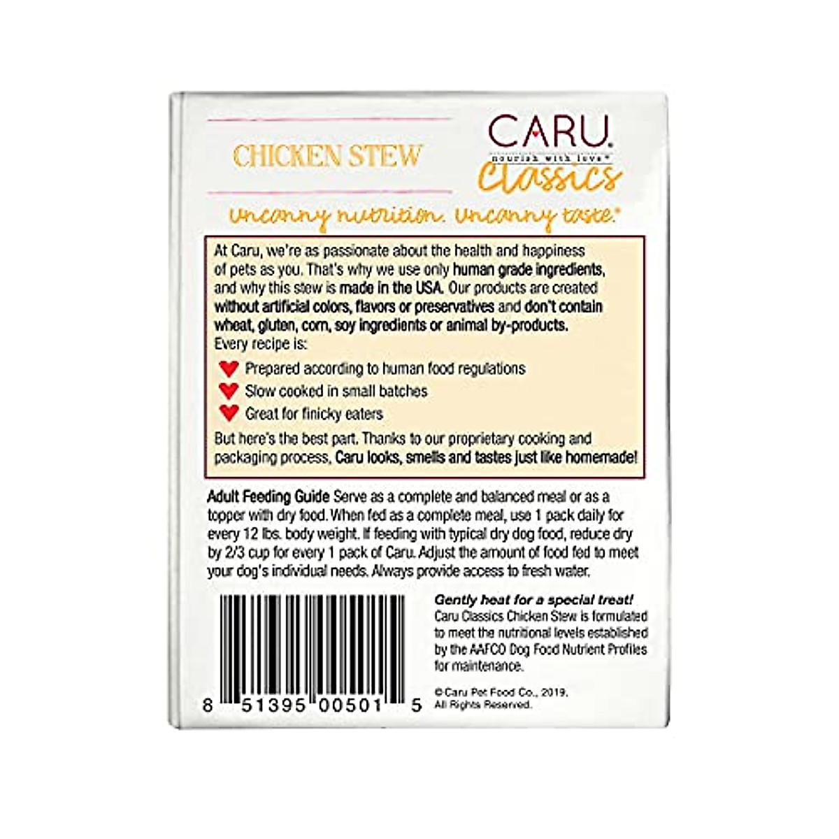 Caru Classics Chicken Stew for Dogs, Natural Adult Wet Dog Food With Added Vitamins & Minerals, Free From Grain, Wheat And Gluten (Case of 12)