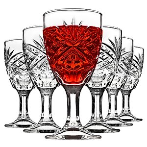 Godinger Set of 6 Dublin Cordial Glasses, Clear