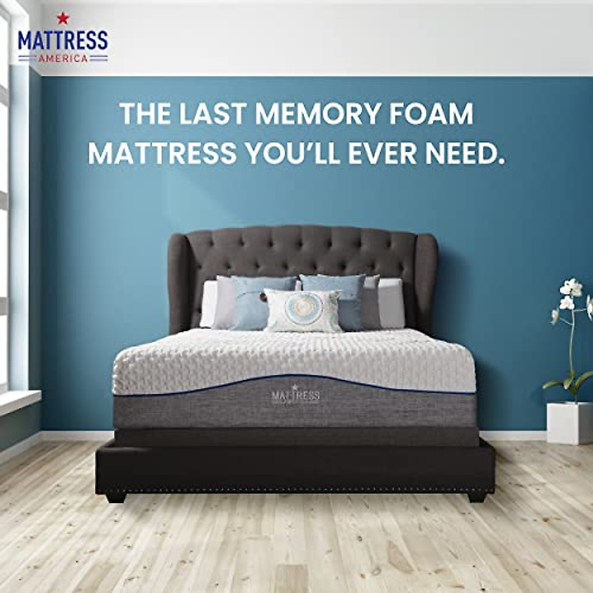 Mattress America 12 Inch Revive Gel Memory Foam Mattress Full Comfort | Advanced Gel Technology to Maintain Body Temperature | CertiPUR-US Certified | King…