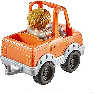 Fisher-Price Little People Toddler Toy Help A Friend Pick Up Truck Orange Vehicle & Figure for Pretend Play Ages 1+ Years