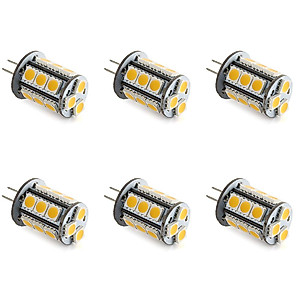 Makergroup T3 G4 Bi-pin LED Light Bulb 12VAC/DC Low Voltage 3Watt Warm White Color 2700K-3000K for Outdoor Landscape Lighting Path Lights, Deck Lights, Step Lights,Paver Lights Pack of 6