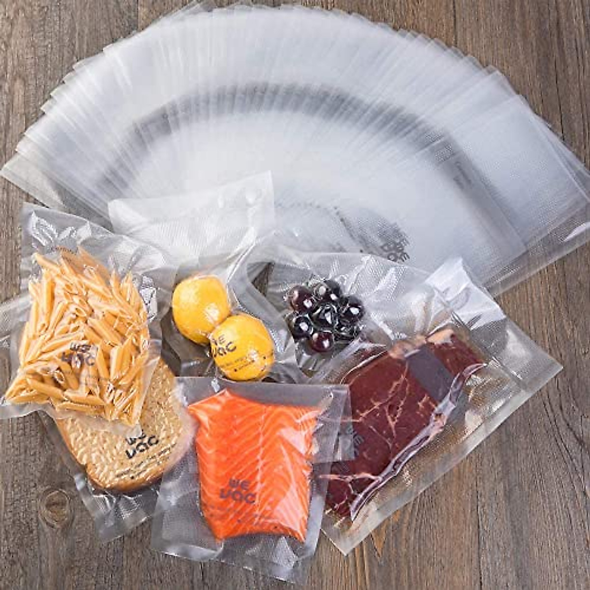 Wevac 6” x 10” 200 Count Food Vacuum Sealer Bags Keeper, PreCut Pint, Ideal for Food Saver, BPA Free, Commercial Grade, Great for storage, meal prep and Sous Vide