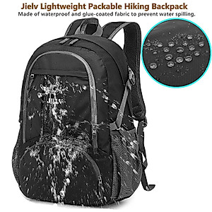 JIELV Lightweight Packable Backpack 30L Small Foldable Hiking Backpack Waterproof Daypack Travel for Women Men Valentines Day Gifts(Orange-1)