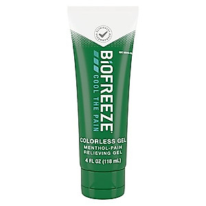 Biofreeze Gel Menthol Pain Relieving Colorless Gel 4 FL OZ Tube (Pack Of 2) For Pain Relief Associated With Sore Muscles, Arthritis, Simple Backaches, And Joint Pain (Packaging May Vary)