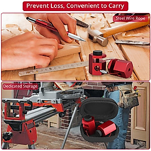 XUNTOP 2PCS Tall Stair Gauges with Storage Bag for Layout Framing Square Attachment Rip Guide Speed Square Jigs