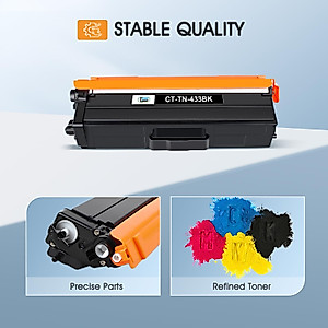 Cool Toner Compatible Toner Cartridge Replacement for Brother TN433 TN-433 MFC-L8900Cdw TN431 for Brother HL-L8360Cdw HL-L8260Cdw MFC-L8610Cdw HL-L8360Cdwt Printer (Black Cyan Magenta Yellow, 4 Pack)