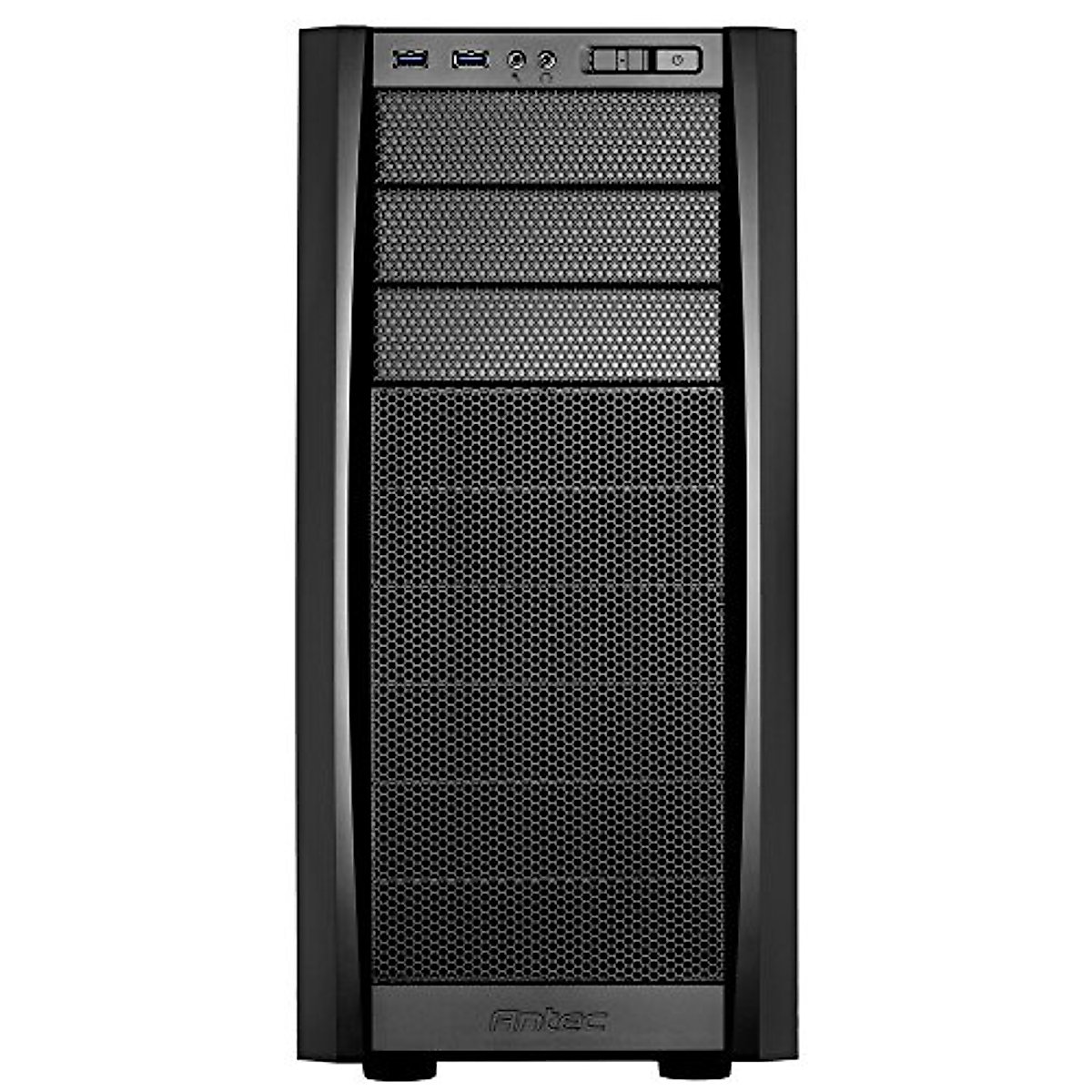 Antec Gaming Series Three Hundred Two Mid-Tower PC/Gaming Computer Case with 9 Tool-Less Drive Bays, 2 SSD, 120/140mm Fans x 2 Pre-Installed, 4 Fan Mounts for ATX, M-ATX and Mini-ITX,Black