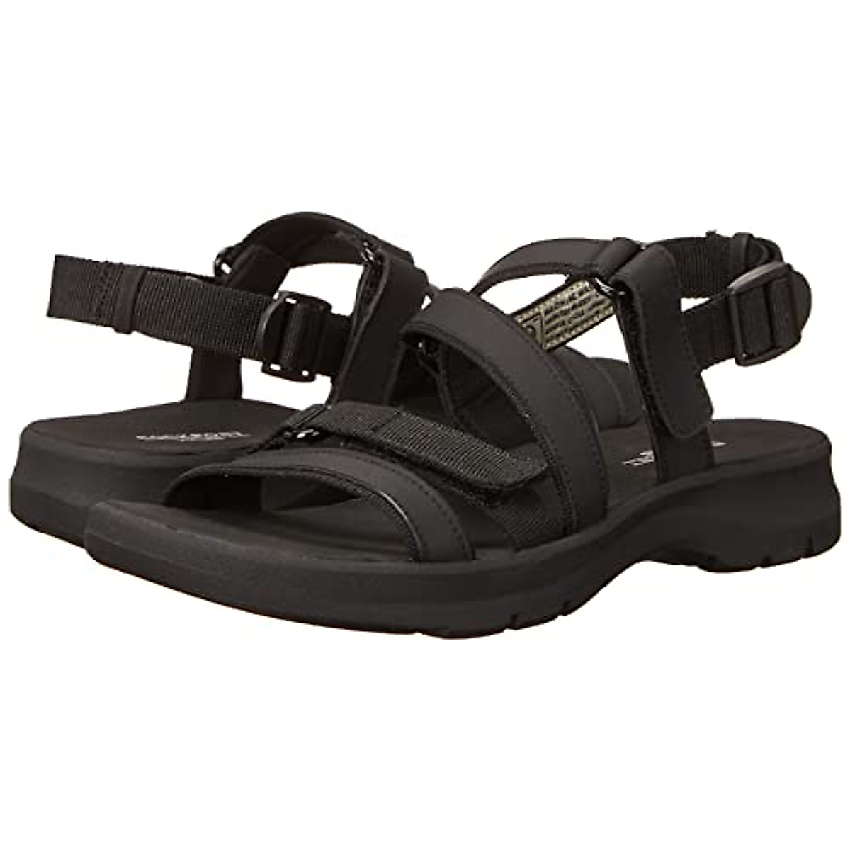 Rockport Women's Trail Tech Multi Sandal, Black ECO Washable, 9.5