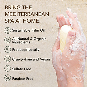 O Naturals 100% Natural Bar Soap - Assorted 6 PCS Soap Gift Set - Organic Ingredients & Essential Oils - Spa Gifts for Women & Men, Body Wash Soap Bar & Face Soap - Natural Soap - Mother's Day Gifts