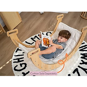 Avenlur Hazel 5-in-1 Indoor Gym Playset for Children - Montessori Waldorf Style with Triangle Ladder, Climbing Ramp, Arch Climber, Rocker, and Slide - Playground for Toddlers & Kids (18m-6yrs) Natural