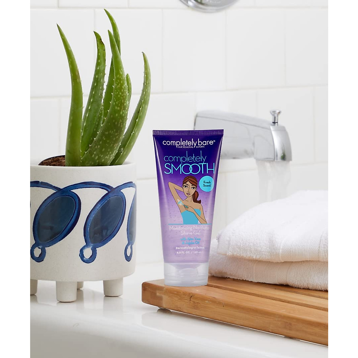 completely bare completely SMOOTH Moisturizing No-Bump Shave Gel - Hydrating Aloe Vera & Jojoba Oil