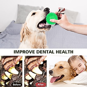 petizer 3-Pack 3.5” Squeaky Dog Toy Balls, Floating Dog Pool Balls, Spiky Dog Balls Water Toys, Durable Interactive Fetch Toys for Puppy, Dog Chew Toys for Teething (3.5", Medium/Large Dog)