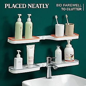 EPTIC Shower Caddy Suction, Corner Shower Punch-Free Rack with Suction Cup,Wall Mounted Shower Basket,Bathroom Organizer Shelf for Shampoo, Body Wash (3Pack Grey)