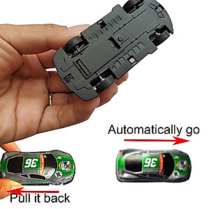 Himeeu Pull Back Racing Cars Die cast Race Car Vehicles,3 Inch Lightweight Friction Powered Car Toys for Toddlers,Color As Random, Set of 10