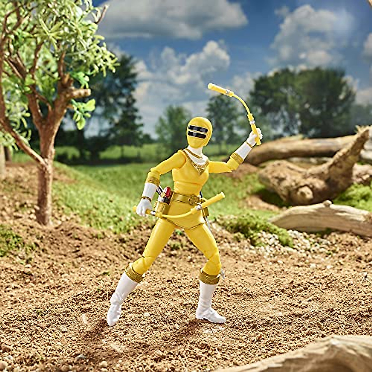 Power Rangers Lightning Collection Zeo Yellow Ranger 6-Inch Premium Collectible Action Figure Toy with Accessories, Kids Ages 4 and Up