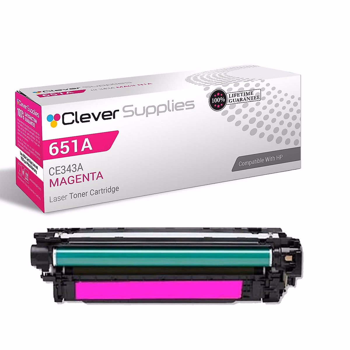 CS Compatible Toner Cartridge Replacement for HP 651A CE343A Magenta Color M775 M775dn M775f M775z M775z+ MFP M775dn MFP M775z+ Enterprise 700 MFP M775Z
