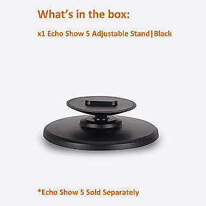 AutoSonic Stand for Echo Show 5 (1st Gen and 2nd Gen) | Adjustable Design Compatible with Alexa Show 5 | Magnetic,Swivel and Tilt | Black