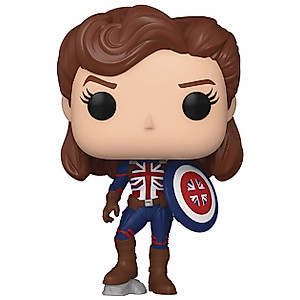 POP Marvel: What If? - Captain Carter Funko Pop! Vinyl Figure (Bundled with Compatible Pop Box Protector Case), Multicolored, 3.75 inches