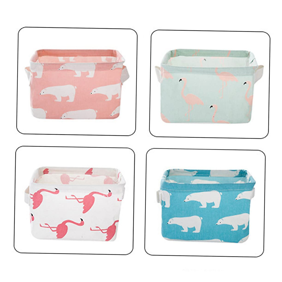 Zerodeko Fabric Organizer Bins Organizer Baskets Collapsible Storage Bins Finishing Basket Foldable Fabric Storage Bins Foldable Storage Cubes