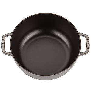 Staub Cast Iron 3.75-qt Essential French Oven - Graphite Grey, Made in France