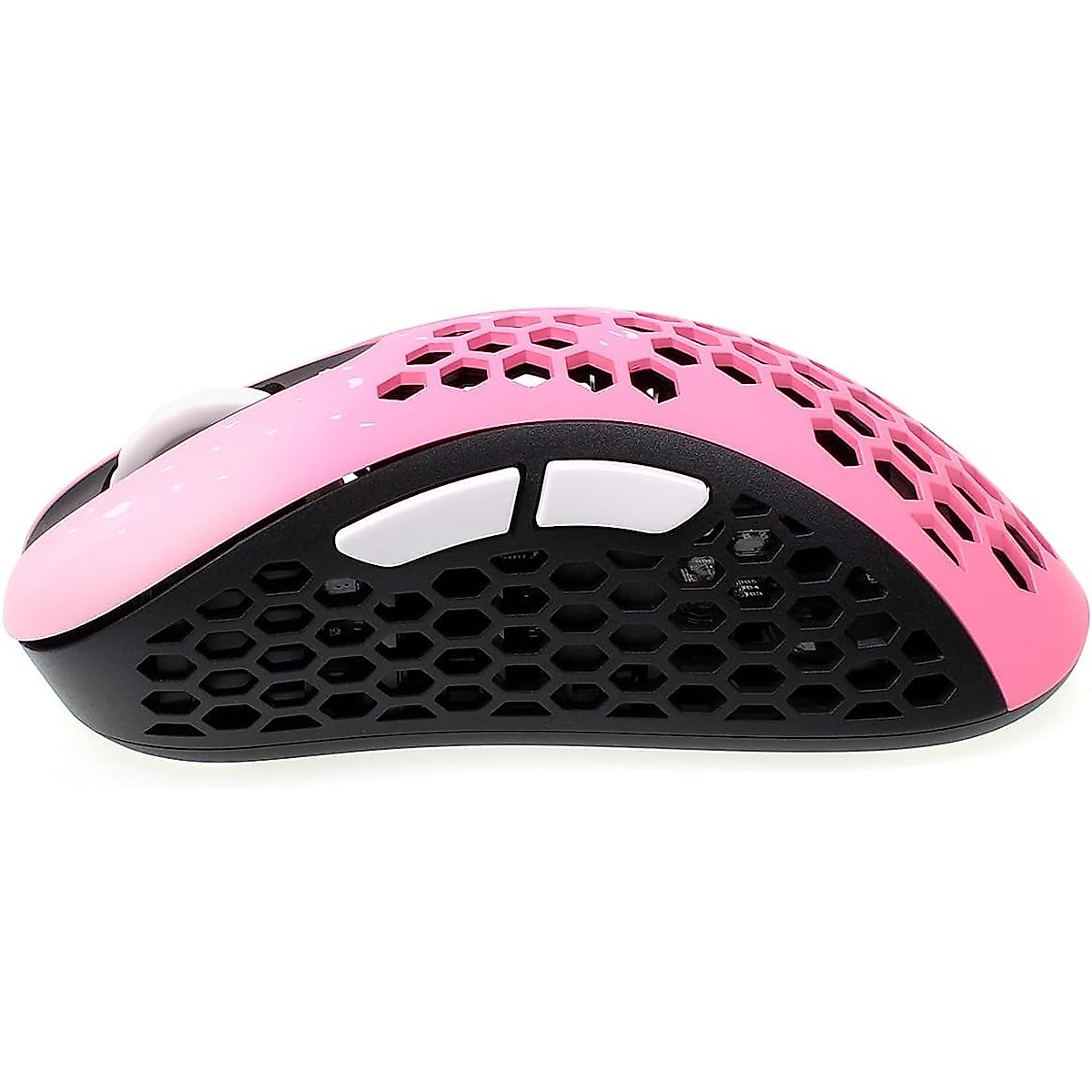 Gwolves Skoll Mini SK-S Sakura 50g Ultralight Weight Honeycomb Design Ergonomic Gaming Mouse with 3389 Sensor - PTFE Skates - 16,000DPI - Detachable Cable (Pink) (Small)