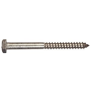 The Hillman Group 3650 1/4 By 2-1/2-Inch Lag Screw Stainless Steel, 5-Pack