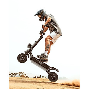 Adults Electric Scooter,Max Speed 50 MPH,5600W High Power Dual Motor,Up to 60Miles Range Battery,11 Inch Pneumatic Off-Road Tires with Detachable Seat for Daily Commuting…