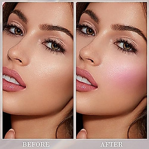 Jutqut Color Changing Blush Stick for Cheeks Makeup, Clear Blush PH Temperature Changing Pink Cream Blusher, Magic Waterproof Face Blush Stick, Natural Lightweight Multi-Use Lips and Cheek Tint