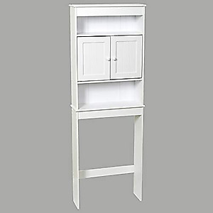 Zenna Home Cottage Over-The-Toilet Bathroom, 3 Shelf spacesaver, White