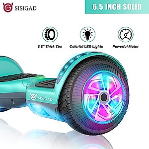 SISIGAD Hoverboard with Seat Attachment, Hoverboard Go Kart Combo, 6.5" Bluetooth Hover Board with Seat Attachment for Hoverboard