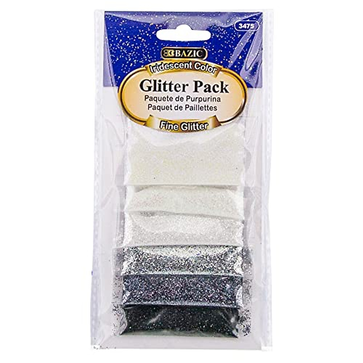 BAZIC Glitter Shaker Iridescent Metallic Color, Sparkling Powder for Kids Slime Paints Crafts Nail Art Polish Skin Halloween Party (12g/Pack), 1-Pack