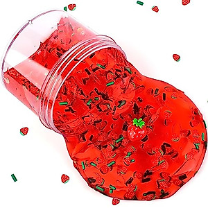 7 Pack Jelly Cube Crunchy Slime Kit,Non Sticky,Super Soft Sludge Toy,Birthday Gifts for Kids,DIY Crystal Glue Boba Slime Party Favor for Girls & Boys