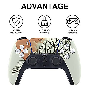PlayStation 5 Digital edition version sticker protective cover, Time Will Come ps5 controller protective shell (compatible with ps5 Digital edition)