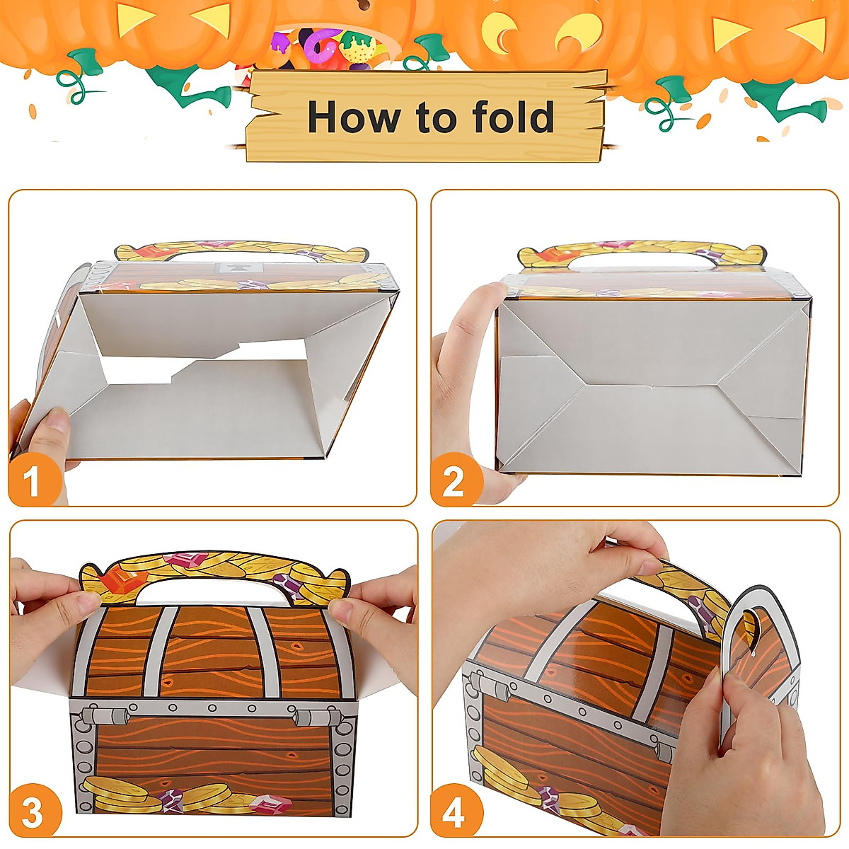 Adorox 12 Treasure Chest Treat Boxes Pirate Birthday Party Favor Goodies