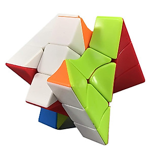 Cube Twist 3x3 Stickerelss Speed Cube Vivid Color Magic Puzzle Toys Puzzle Boxes(Twist 3rd Order)