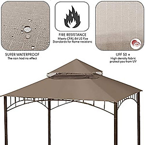 Ontheway 10FT x 10FT Replacement Canopy roof, Model L-GZ136PST for Target Madaga Gazebo
