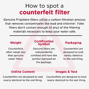 Frigidaire PureSource Ultra Water and Ice Refrigerator Filter, Original, White, 1 Count