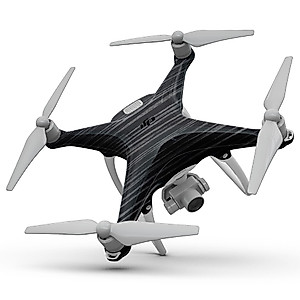 Design Skinz Design Skinz Black Wood Texture Full-Body Wrap Decal Skin-Kit Compatible with The Drone DJI Phantom 3/Phantom 3 Pro