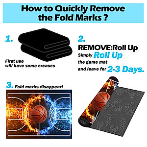 Osimiccp Basketball Rug for Boys Bedroom 5'x7' Non Slip Basketball Court Rug,Fire Printed Sports Rug for Living Room Basketball Room Decor