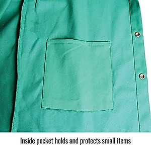 Revco Black Stallion F9-30C 30" 9oz. Green FR Cotton Welding Jacket, 6