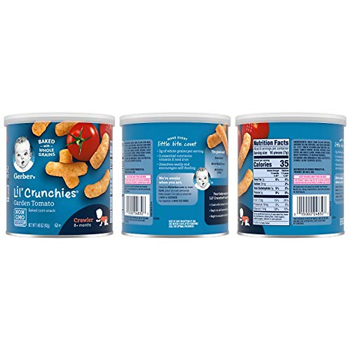 Gerber Graduates Lil Crunchies, Variety Pack, 1.48-Ounce Canisters (Pack of 6)